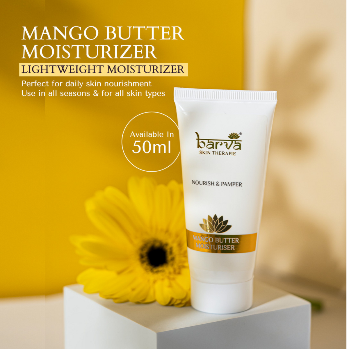 Mango Butter Moisturizer/Face Cream with Vitamin E & Aloe Vera – Barva ...