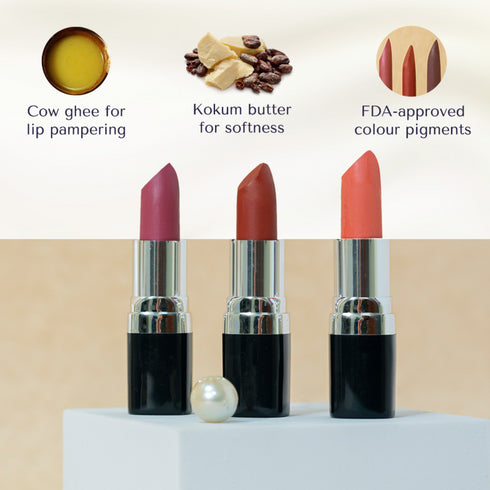 Natural Ghee-enriched Lipsticks in 18 colors | made for Indian skin to ...