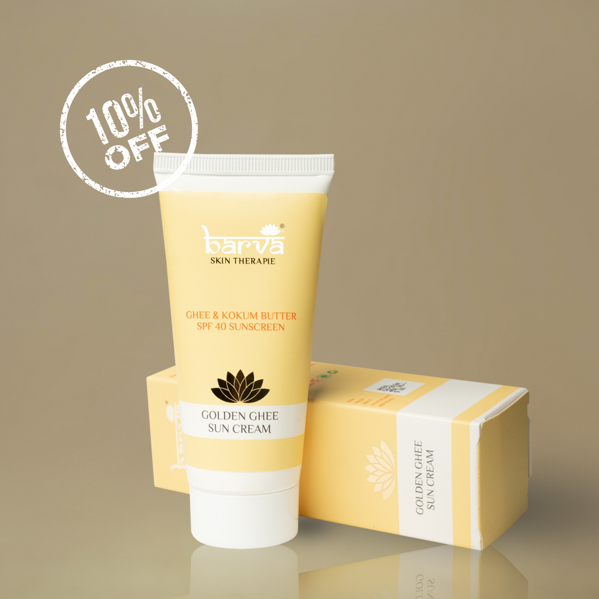Golden Ghee Sun Cream | SPF 40 Sunscreen enriched with Ghee, Kokum But ...